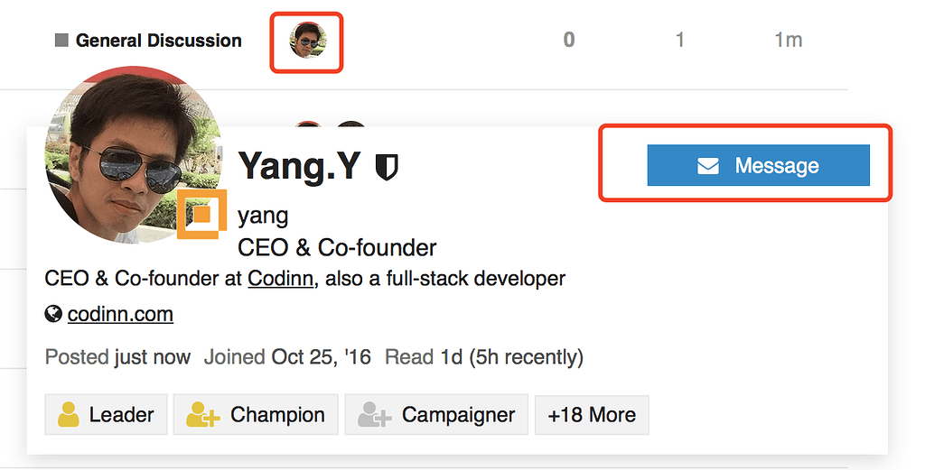 How to send personal message - Howtos - Codinn Community